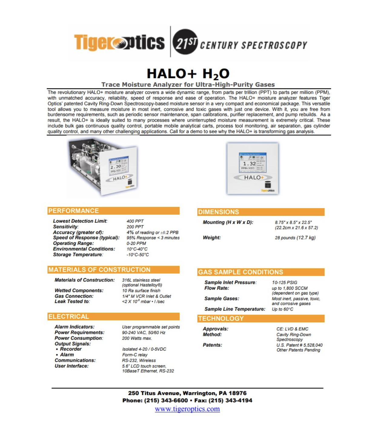Used TIGER OPTICS HALO+ for Sale | Moov